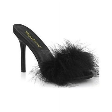 Women's Fabulicious Poise 501F Marabou Slide - Walmart.com