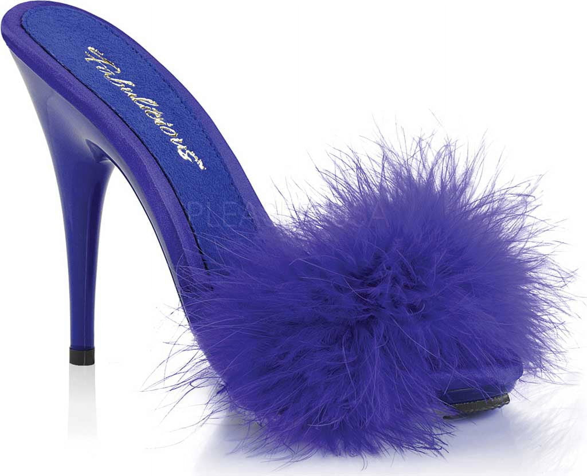 Women's Fabulicious Poise 501F Marabou Slide - Walmart.com