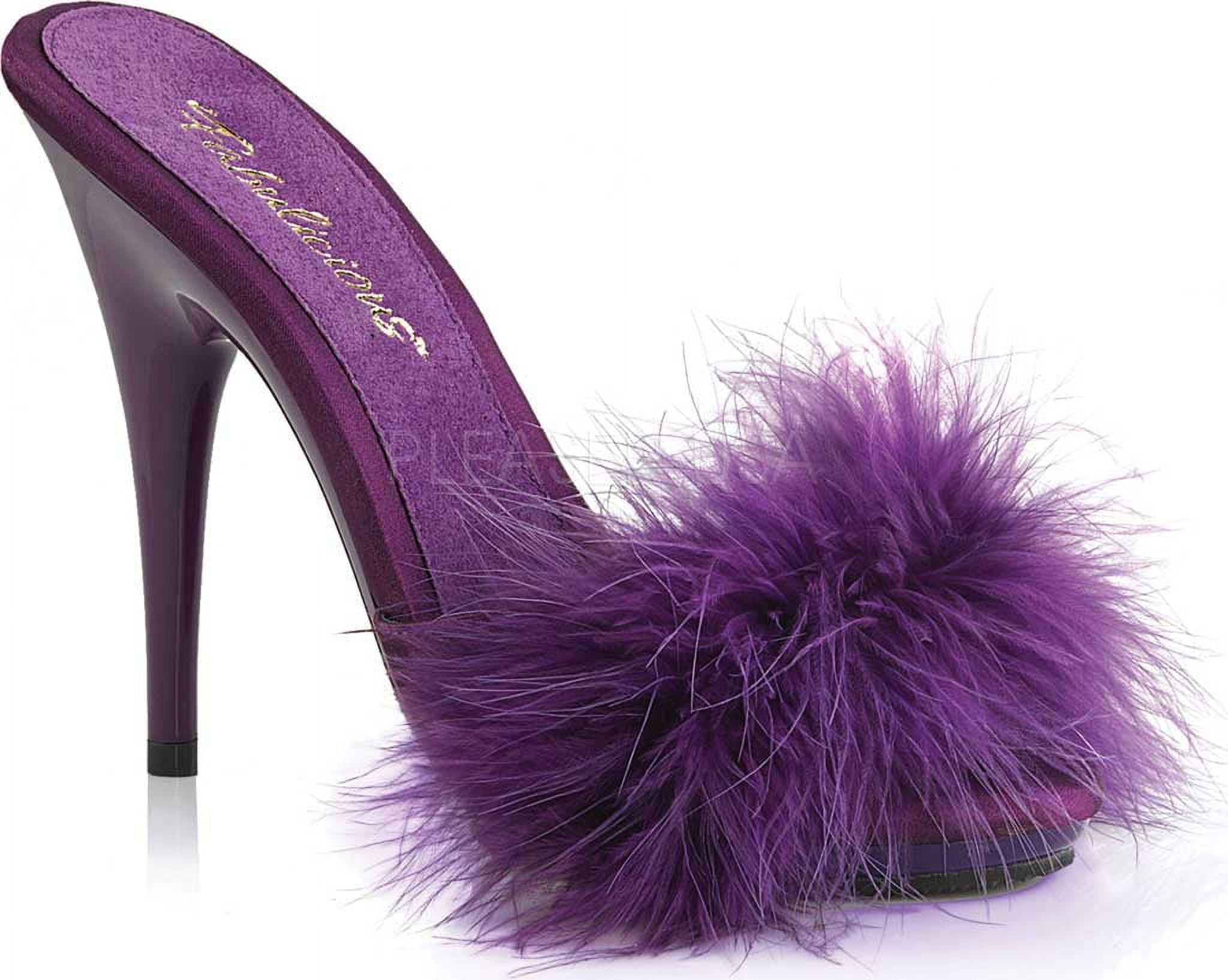 Women's Fabulicious Poise 501F Marabou Slide - Walmart.com