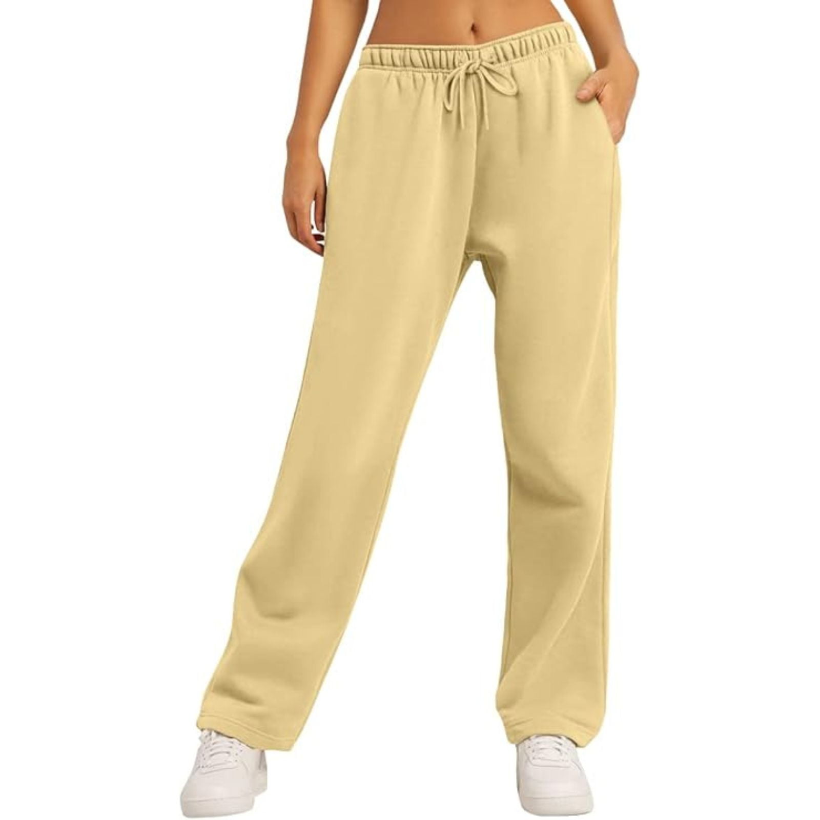 Women's Fall Casual Loose Wide Leg High Waist Drawstring Comfy ...