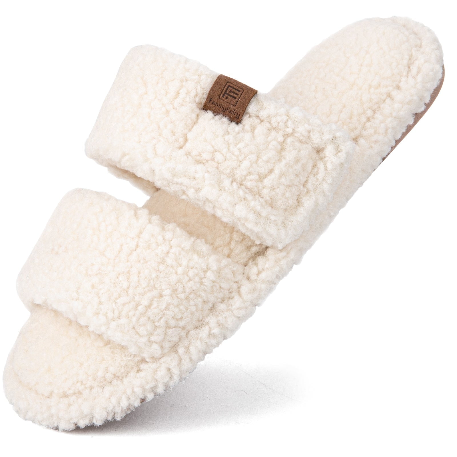 Women's FamilyFairy Open Toe Slippers Adjustable Memory Foam House ...