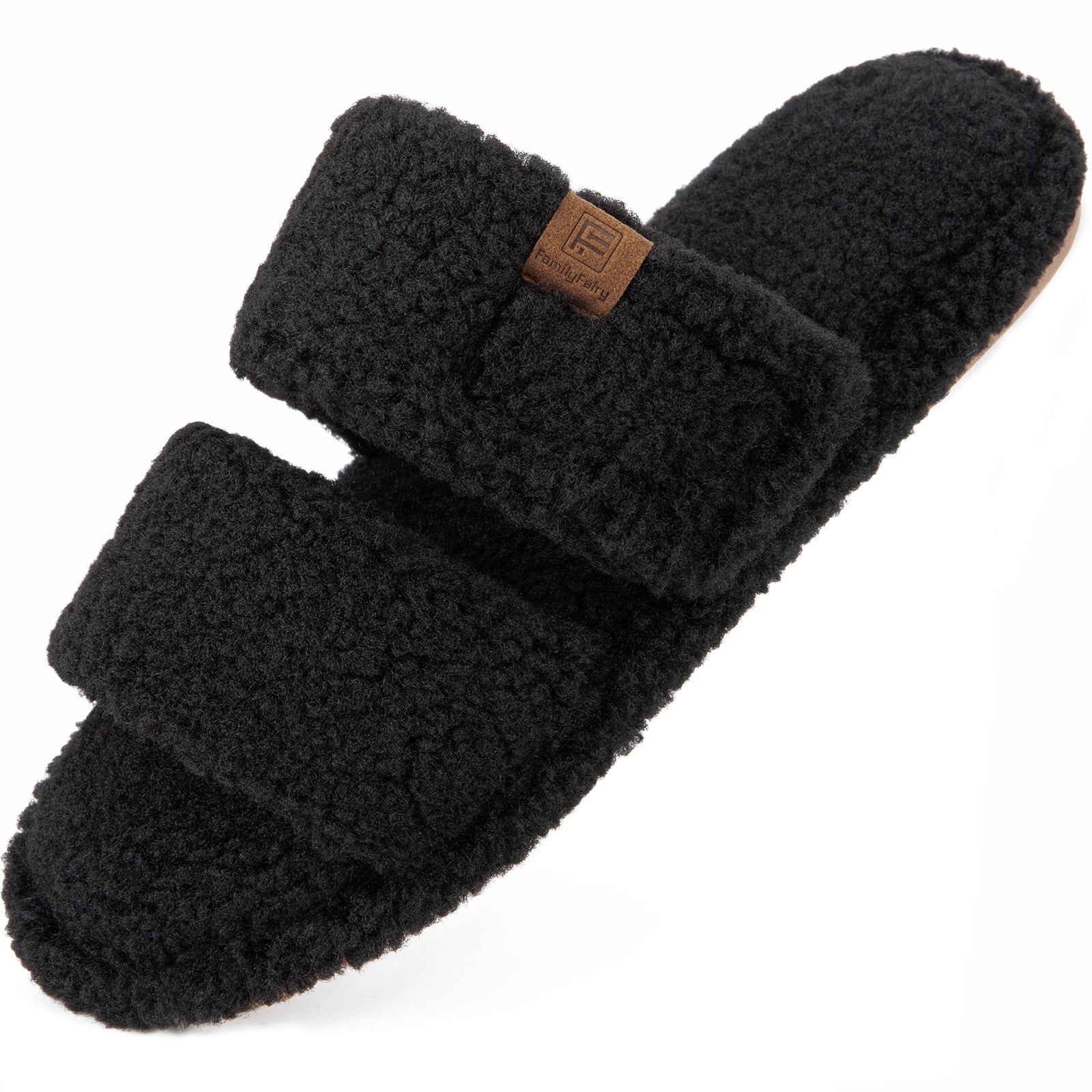 No Boundaries Women's Faux Sherpa Slide Slippers - Walmart.com