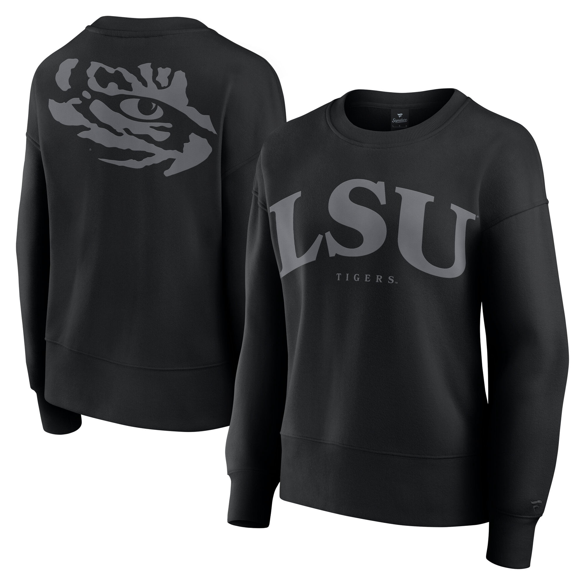 Women's Fanatics Black LSU Tigers Supersoft Flow Fleece Pullover ...