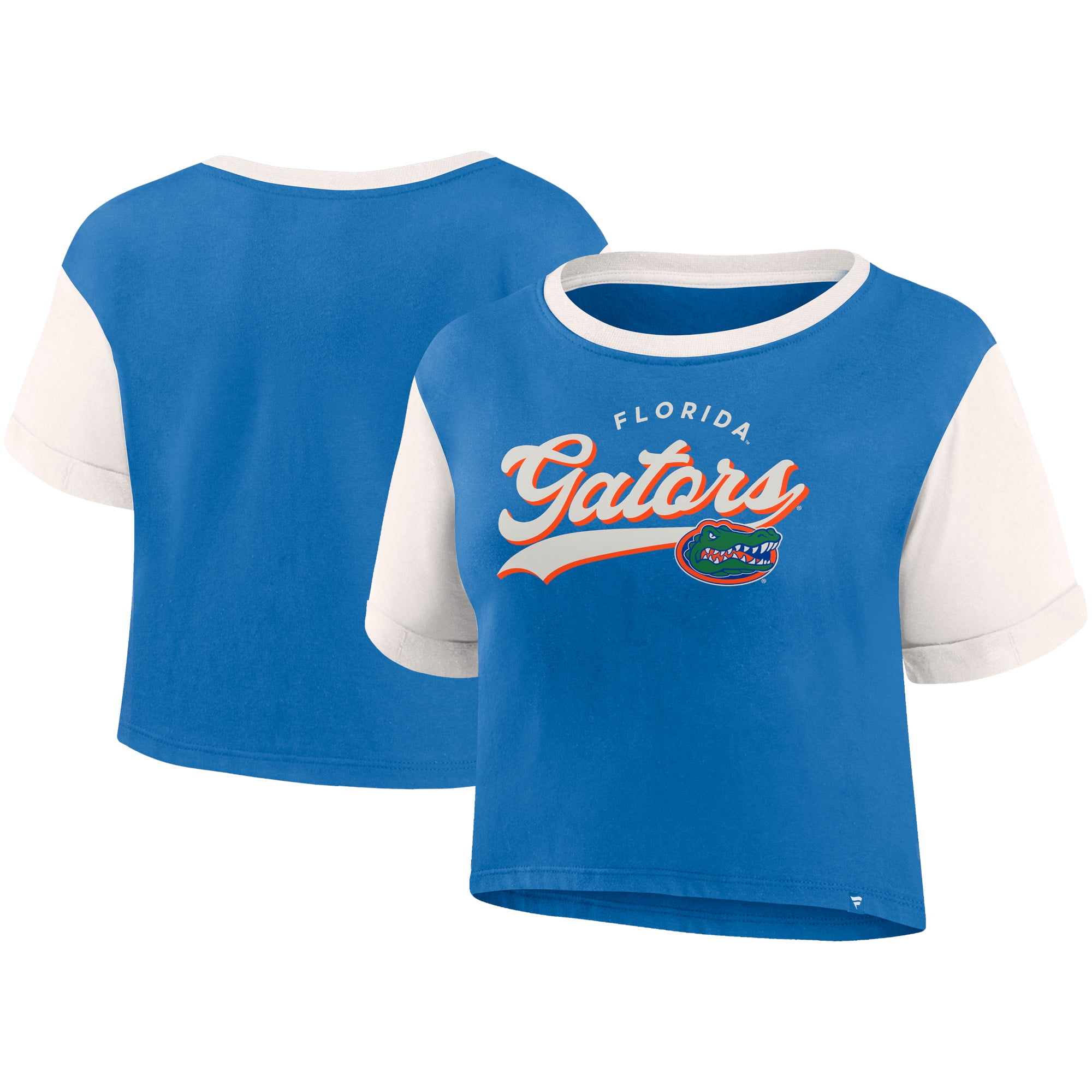 Women's Fanatics Royal Florida Gators Color-Block Script Tail T-Shirt ...