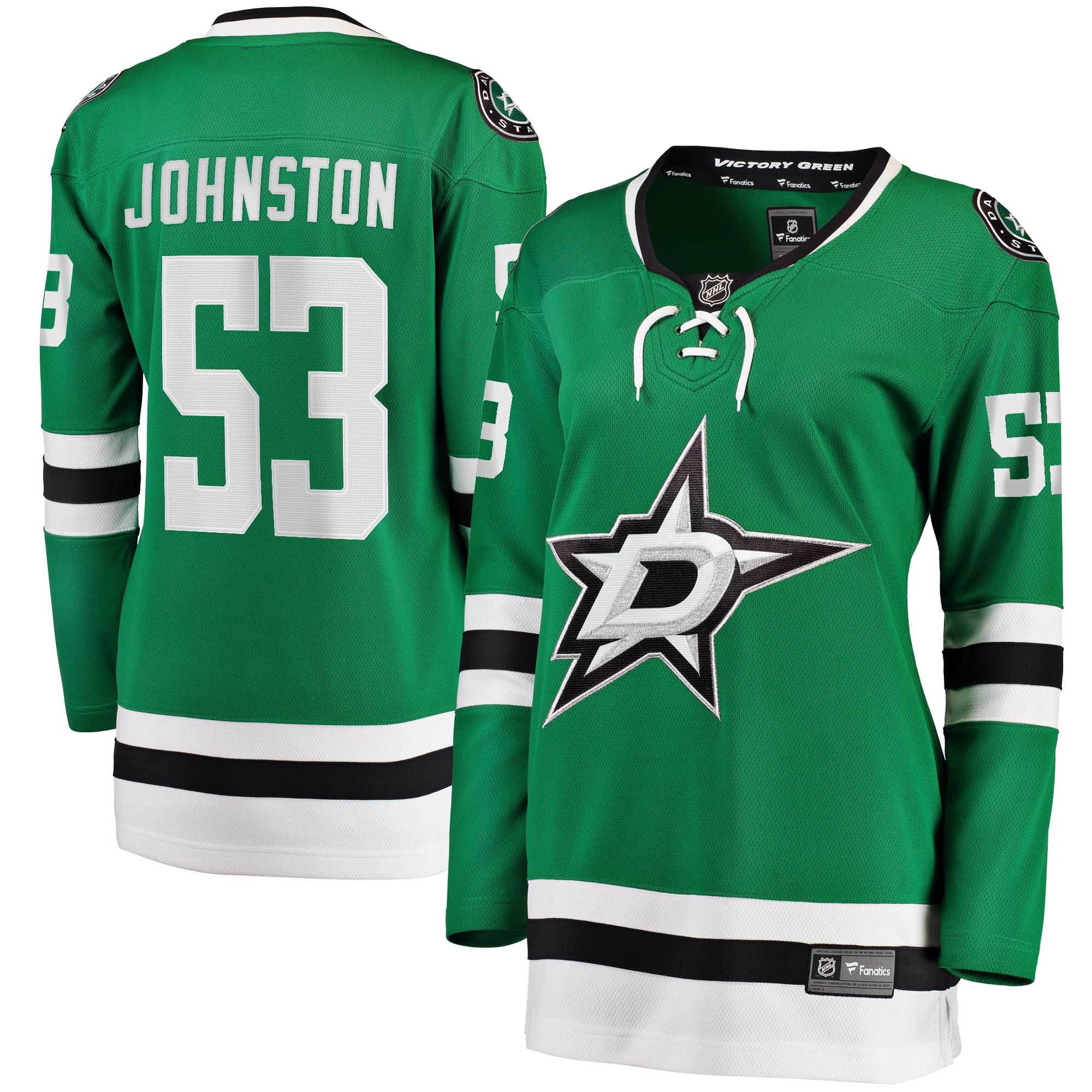 Women's Fanatics Branded Wyatt Johnston Kelly Green Dallas Stars Home ...