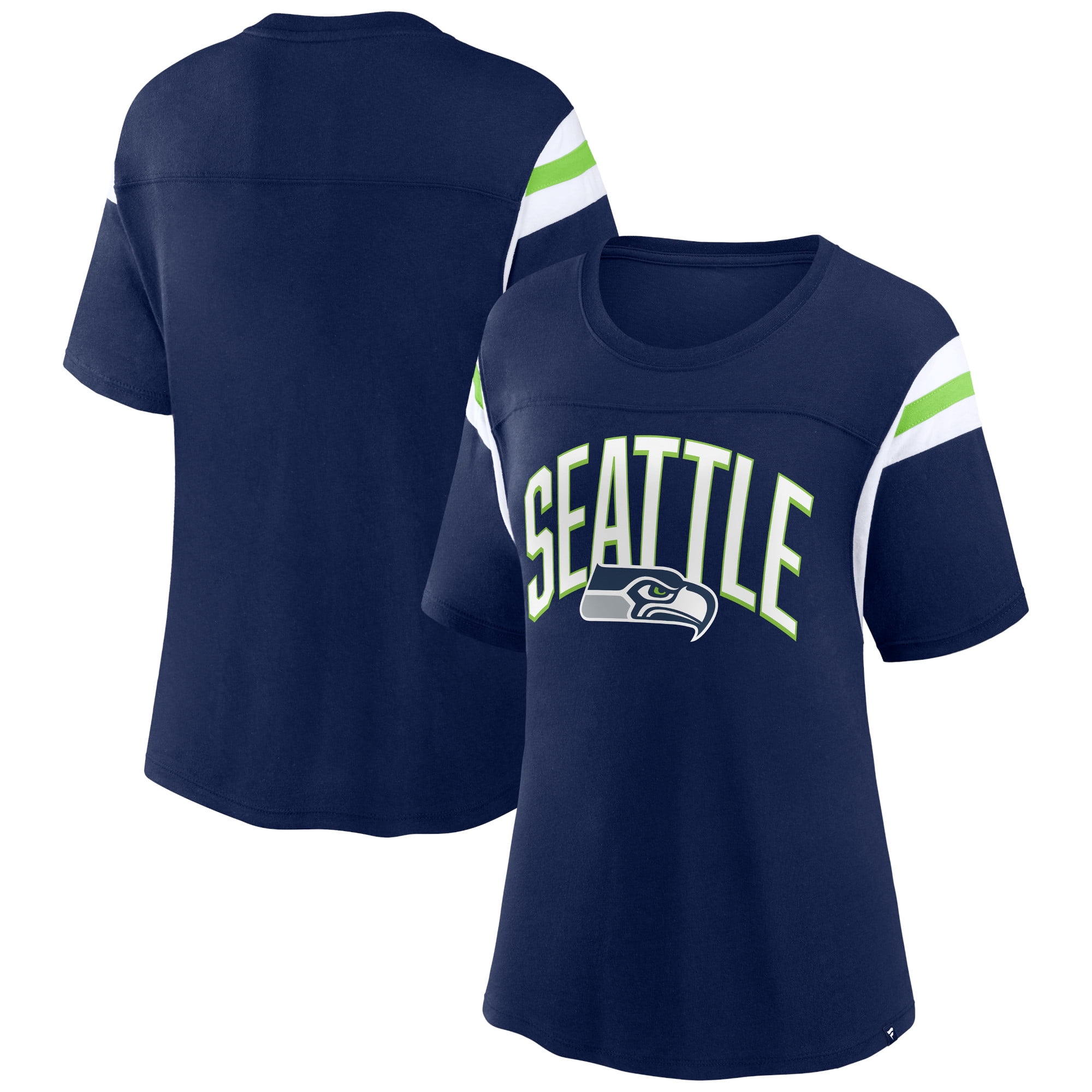 Women's Fanatics College Navy Seattle Seahawks Earned Stripes T-Shirt ...