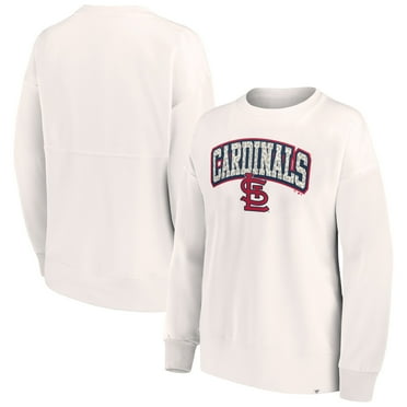 St. Louis Cardinals Women's Red Go For Gold Fleece Crew Neck Pullover ...