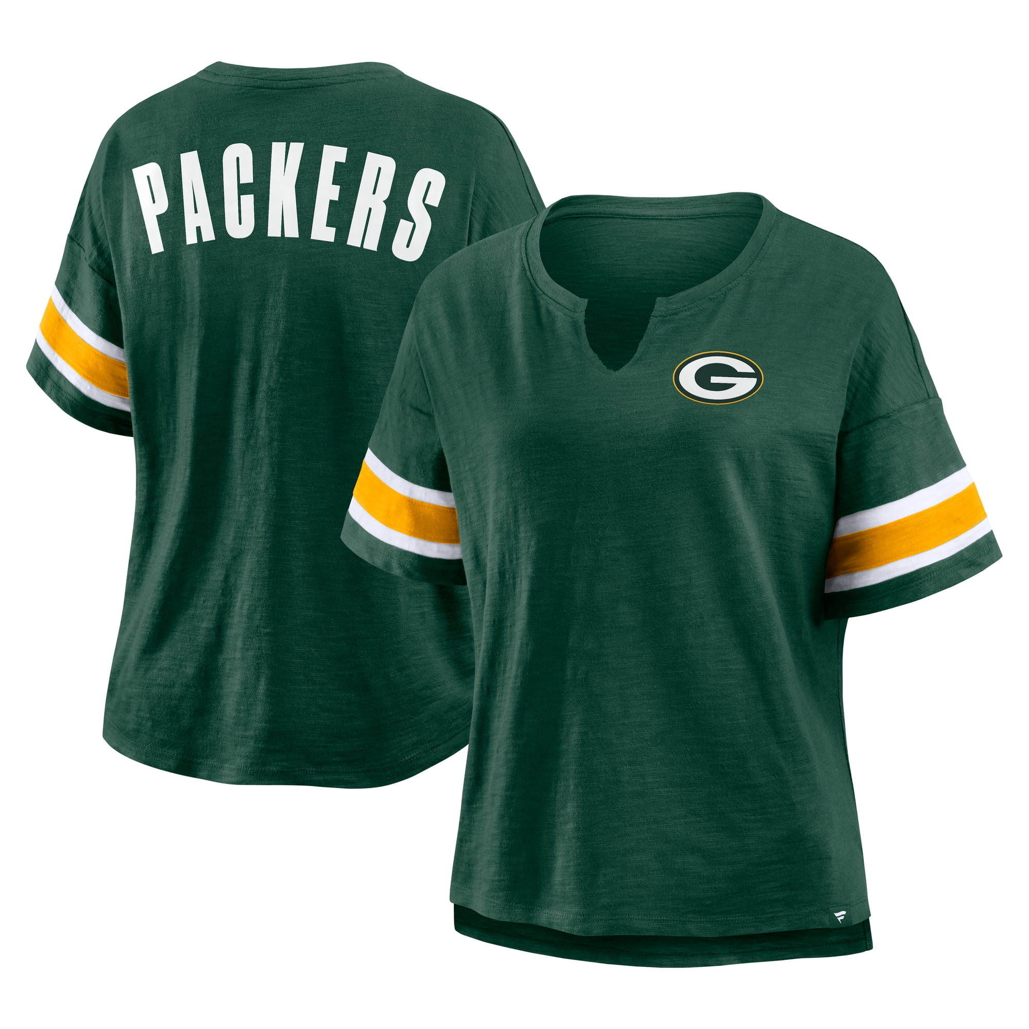 Women's Fanatics Green Green Bay Packers Redzone Curl Route T-Shirt ...