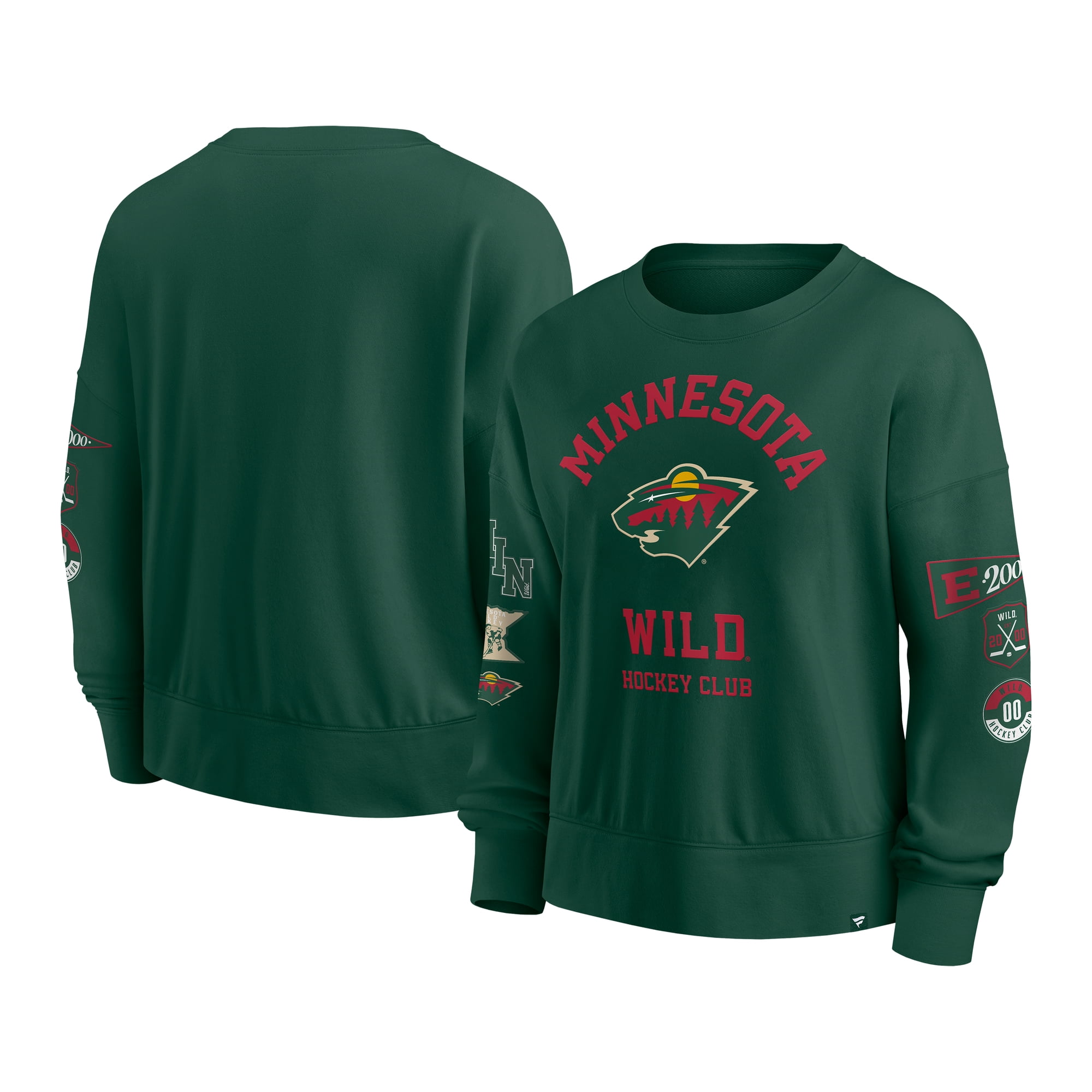 Women's Fanatics Green Minnesota Wild Go Team Pullover Sweatshirt ...
