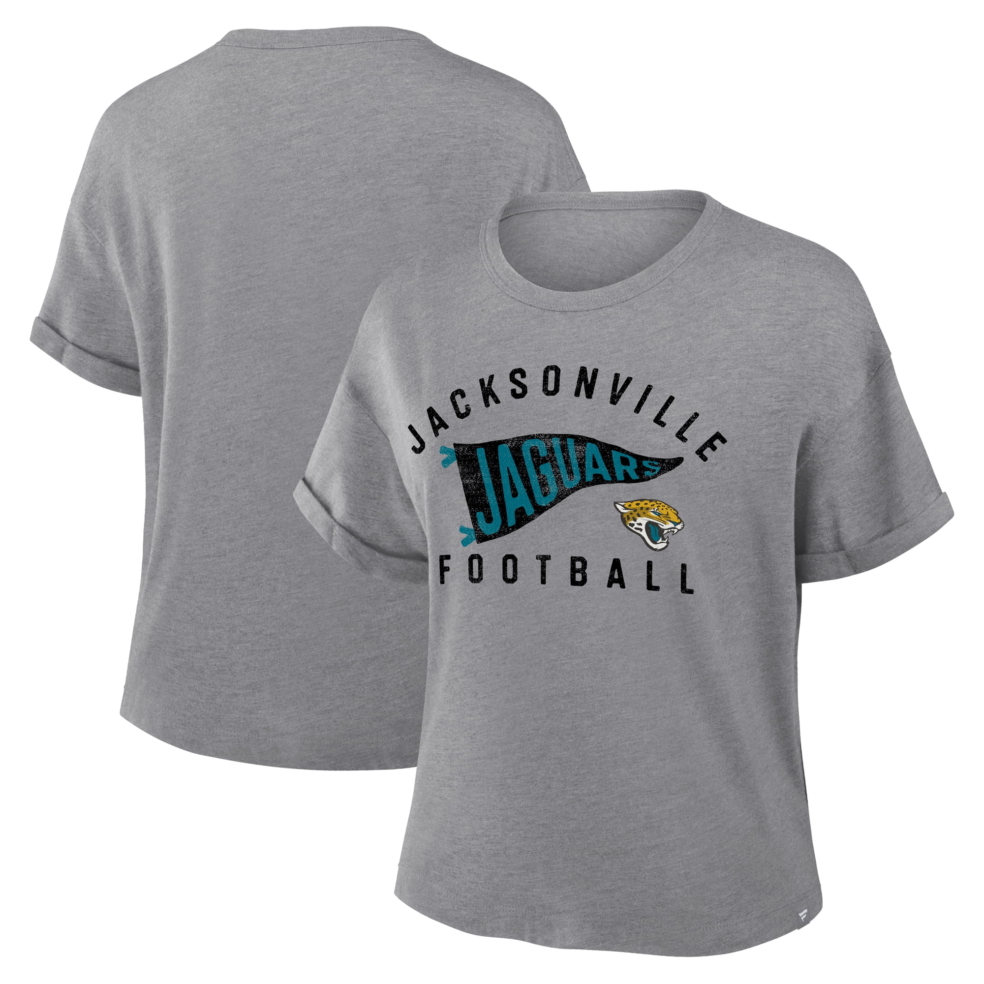 Women's Fanatics Heather Gray Jacksonville Jaguars Pennant Wave Tribute ...