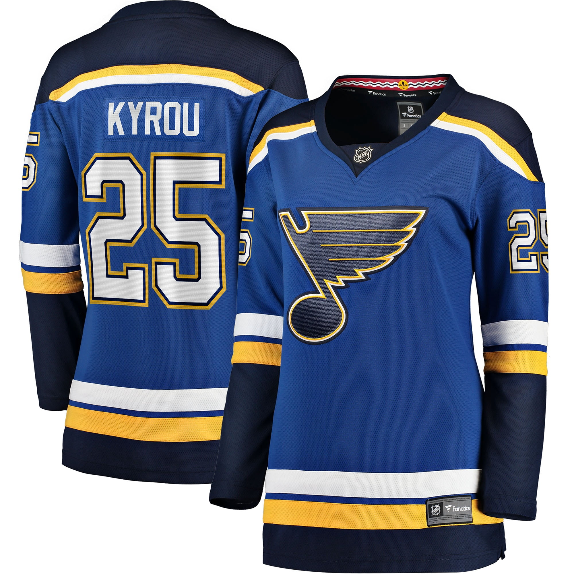 Women's Fanatics Jordan Kyrou Blue St. Louis Blues Home Breakaway ...
