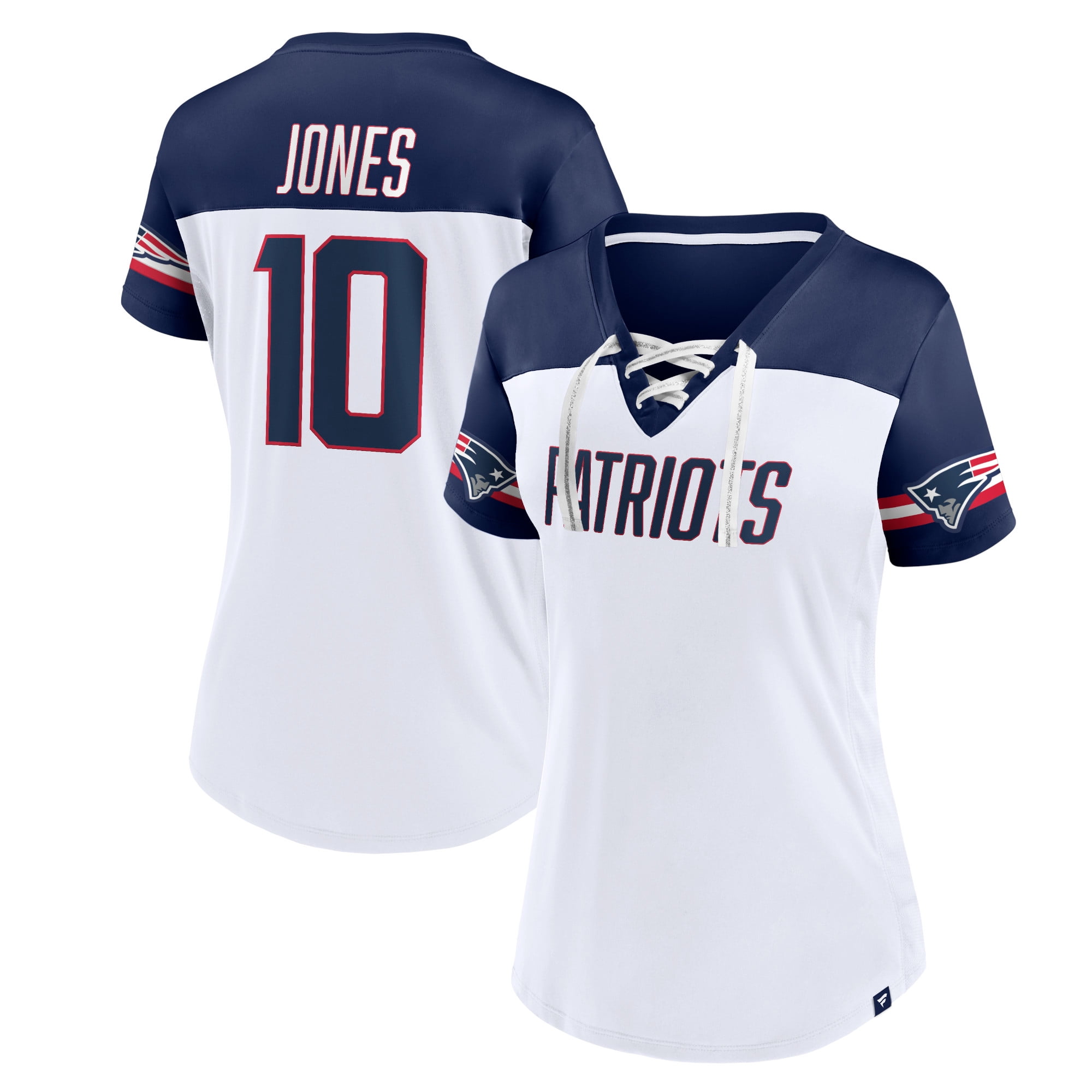 Women's Fanatics Mac Jones White New England Patriots Athena Name ...