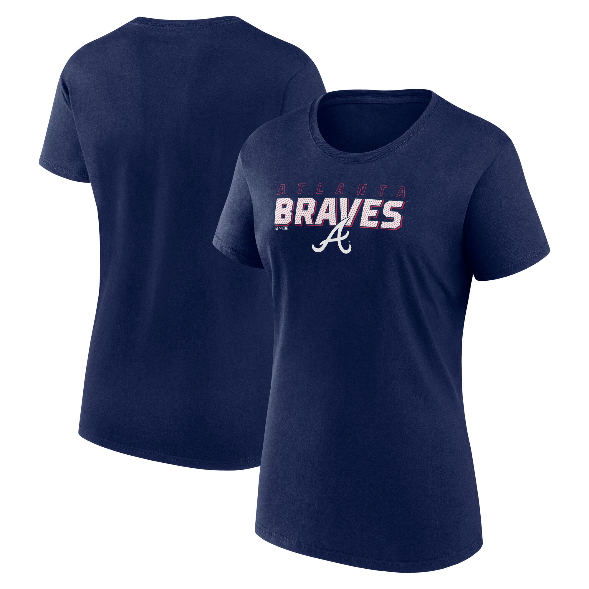 Women's Fanatics Navy Atlanta Braves Lean T-Shirt - Walmart.com