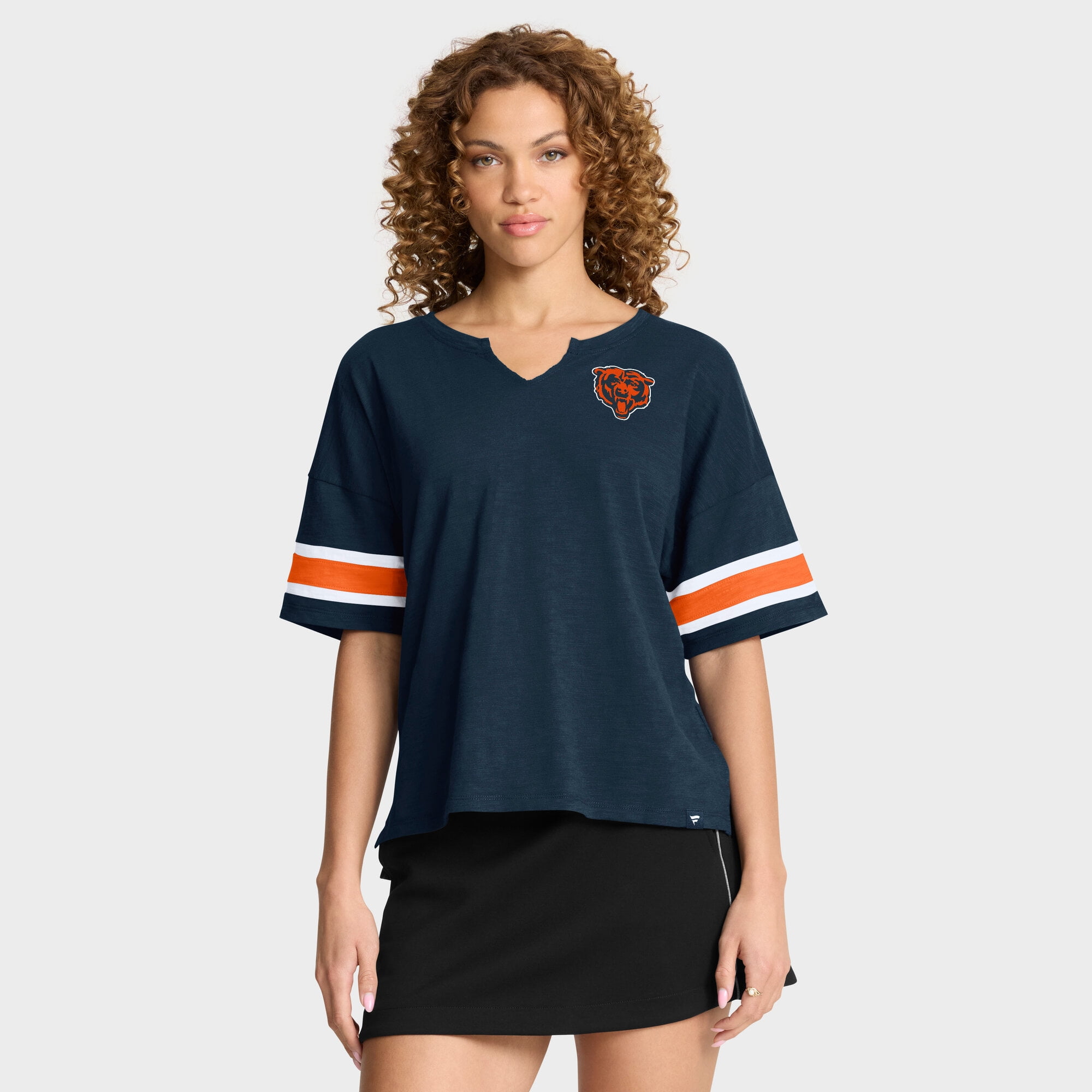 Women's Fanatics Navy Chicago Bears Redzone Curl Route T-Shirt ...