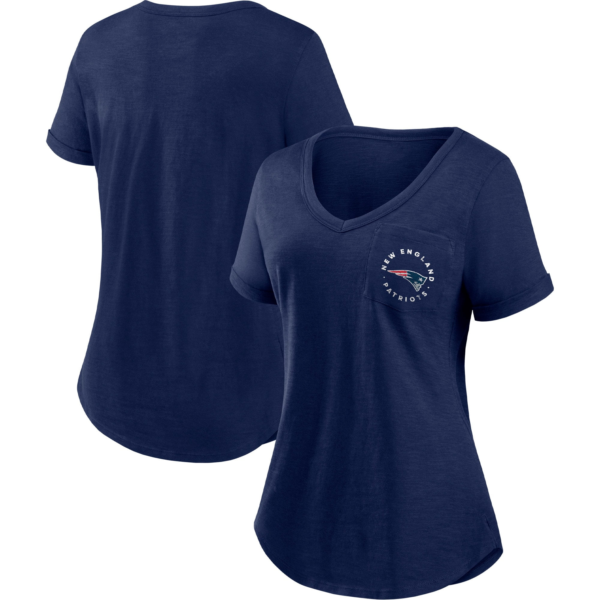Women's Fanatics Navy New England Patriots By The Rules V-Neck T-Shirt ...