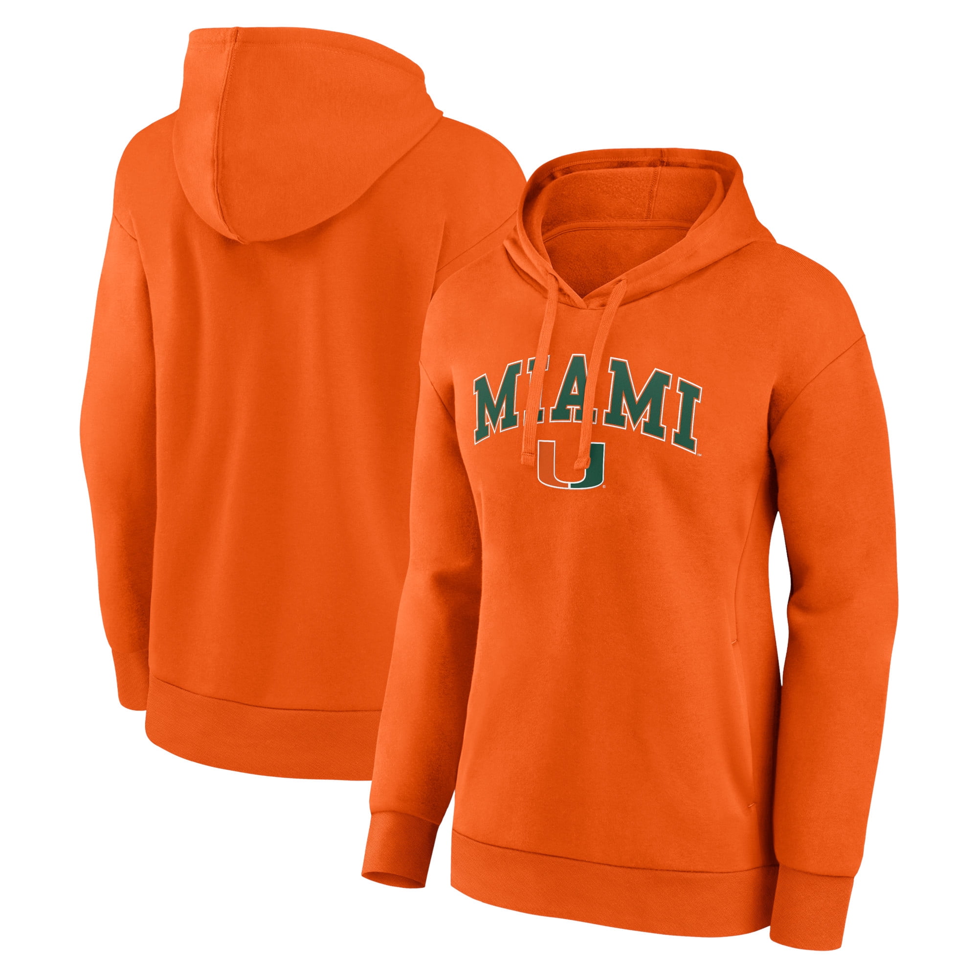 Women's Fanatics Orange Miami Hurricanes Campus Pullover Hoodie ...