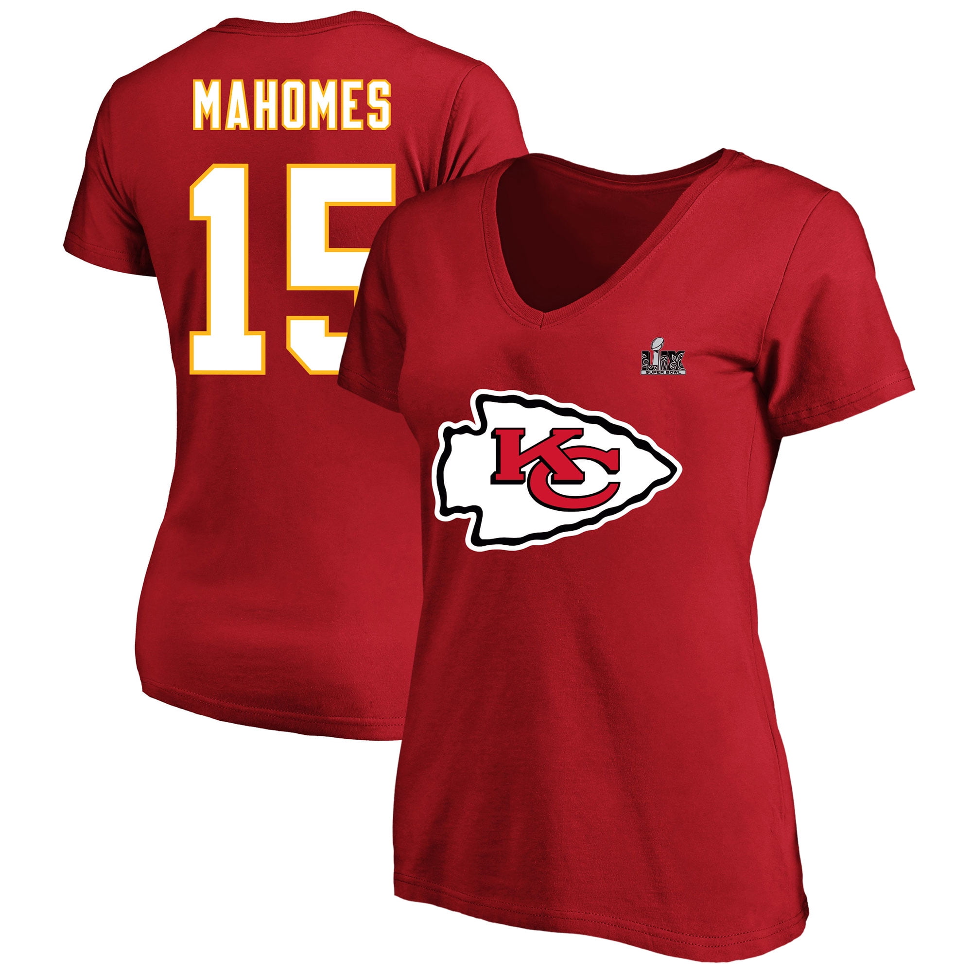 Women's Fanatics Patrick Mahomes Red Kansas City Chiefs Super Bowl LIX ...