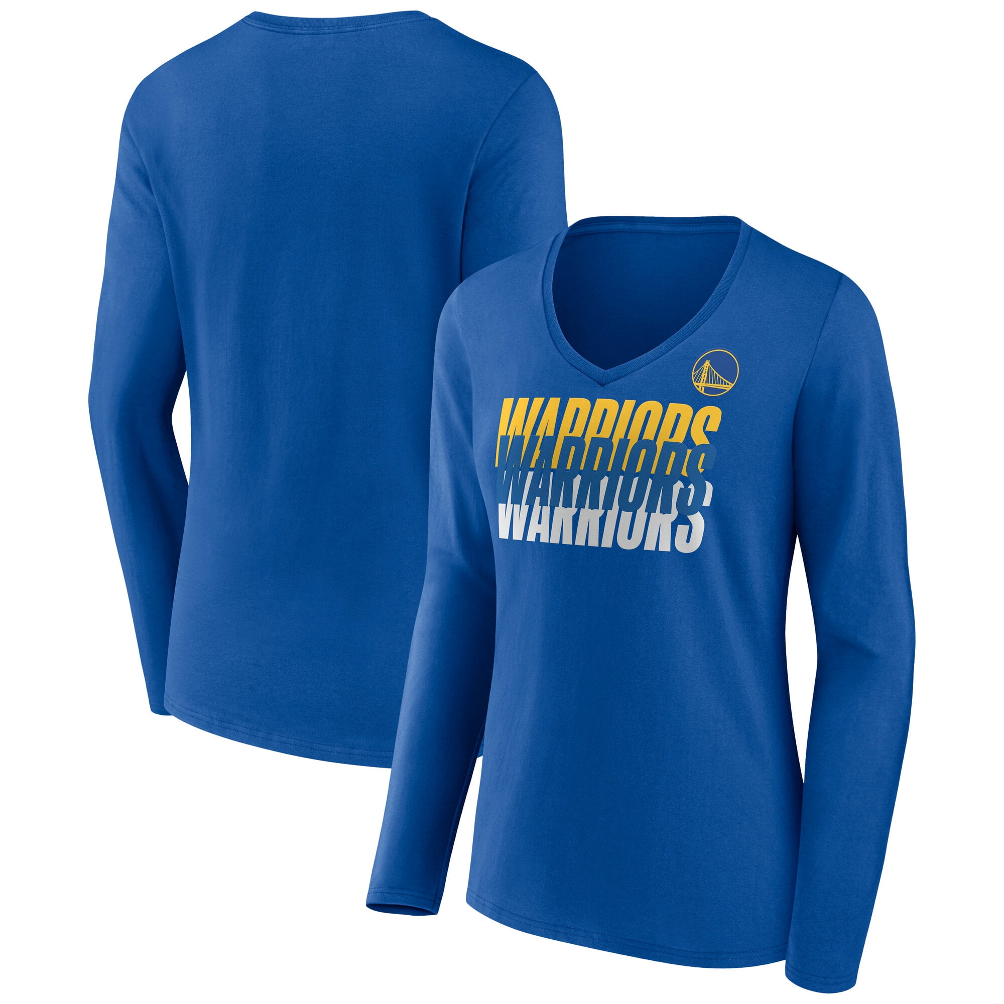 Women's Fanatics Royal Golden State Warriors Iconic Tumble Long Sleeve ...