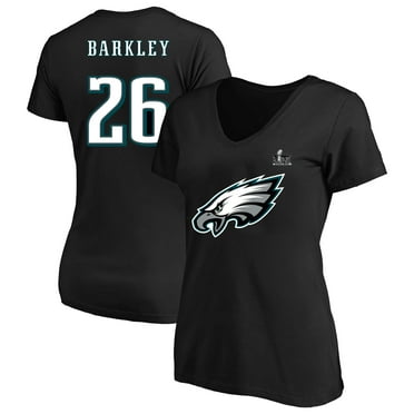 Women's Nike Saquon Barkley Black Philadelphia Eagles Super Bowl LIX Name & Number T-Shirt ...