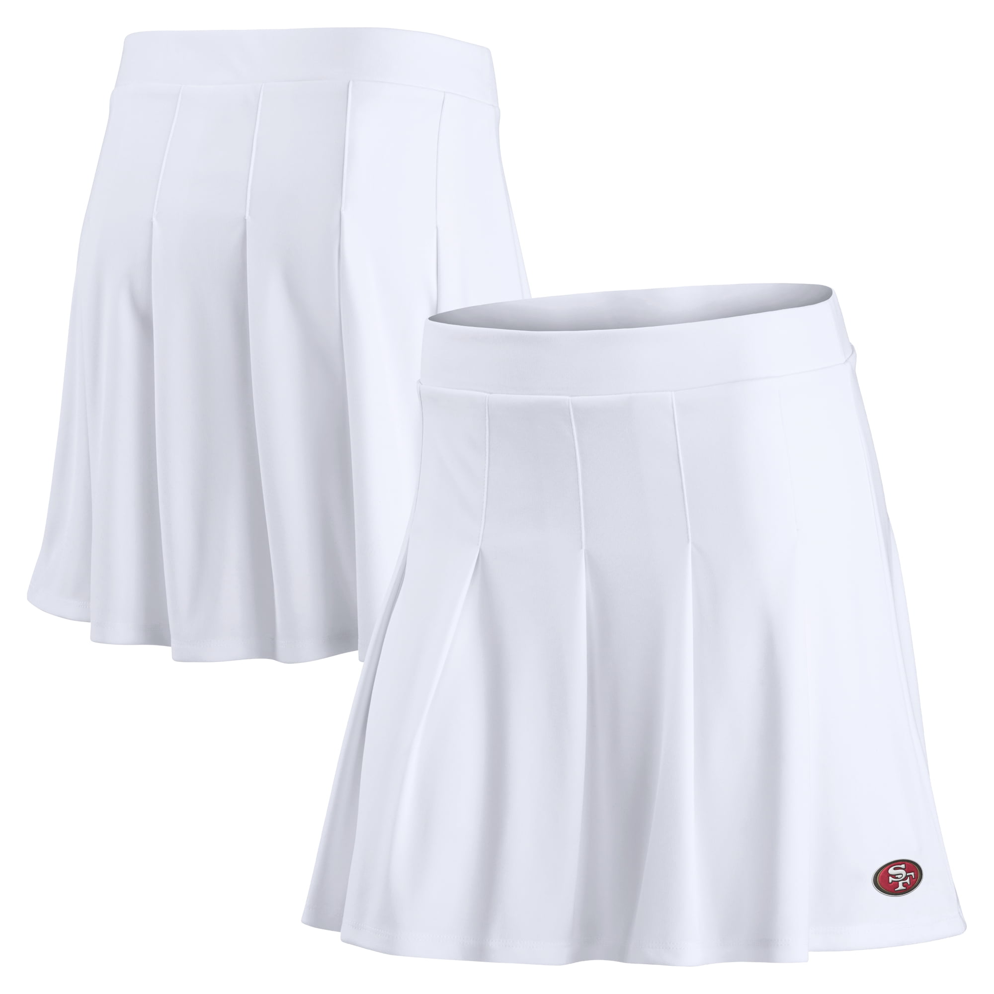 Women's Fanatics White San Francisco 49ers Primary Logo Tennis Skort ...
