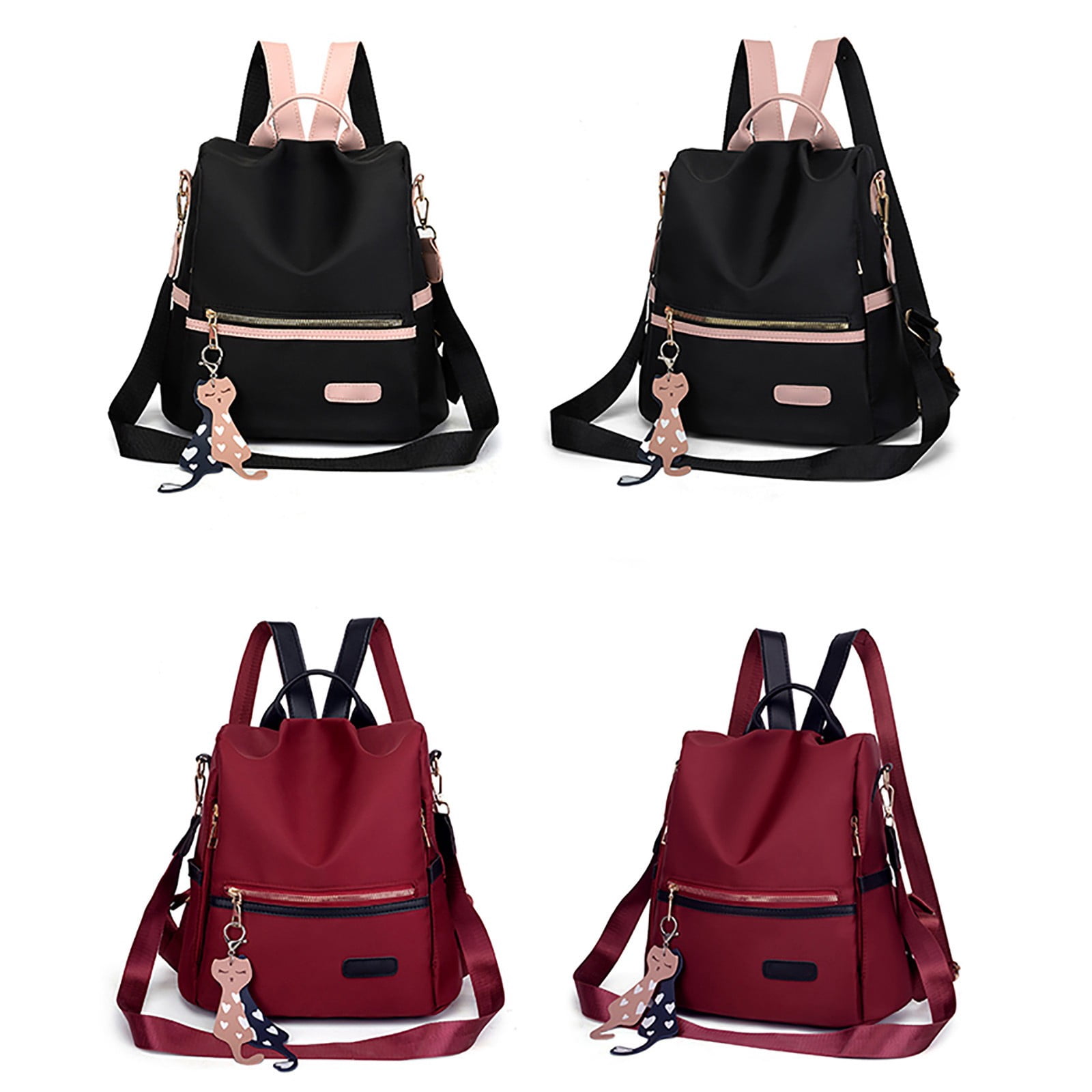 Women's Fashion Backpack Black New Women's Travel Cloth Lightweight ...