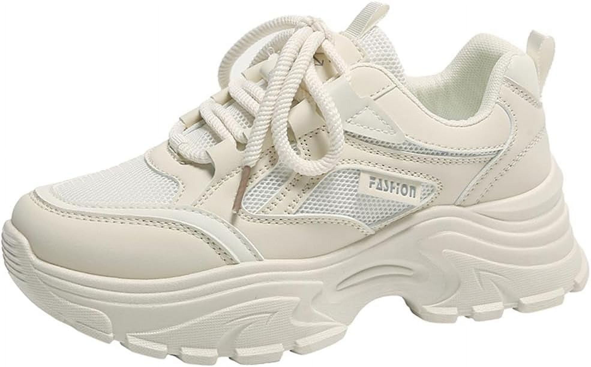 Women's Fashion Breathable Mesh Platform Sneakers Casual Jogging ...