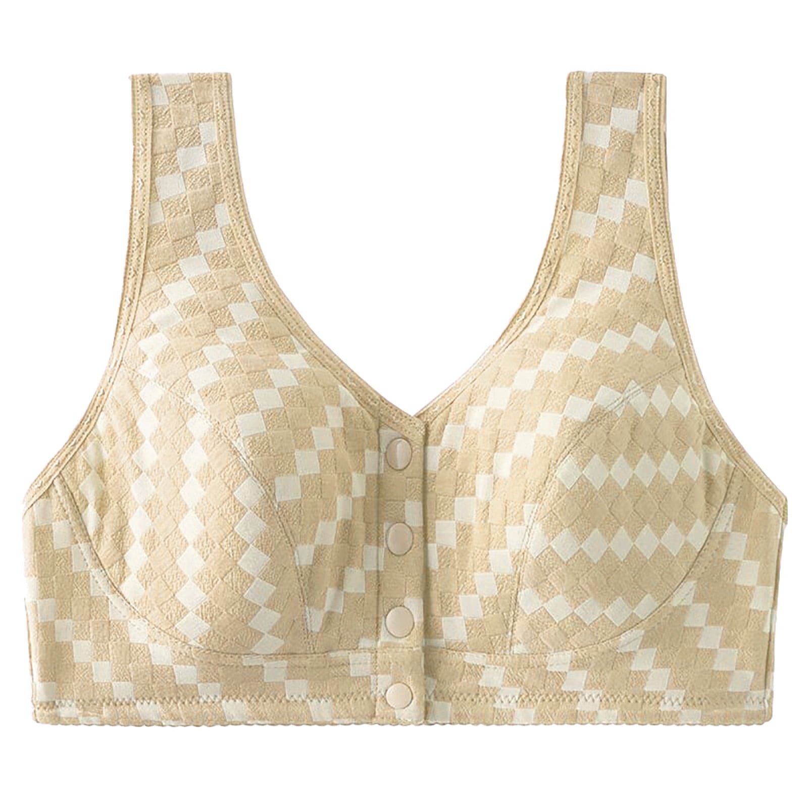 Women's Fashion Corset Front Button Wireless Plus Size Tank Top Cotton ...