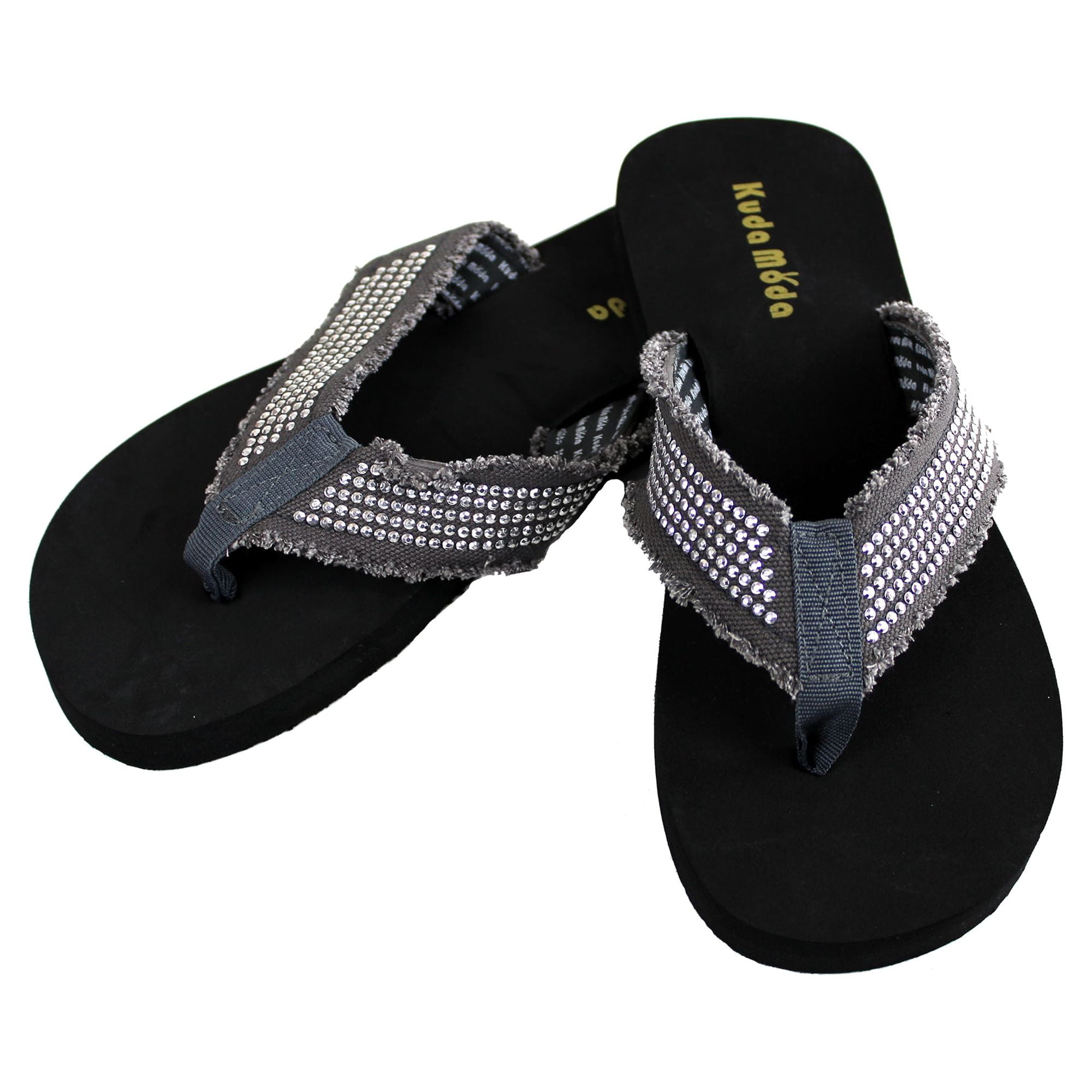 Women's Lightweight EVA Platform Sparkling Thong Sandals, Casual Flip ...