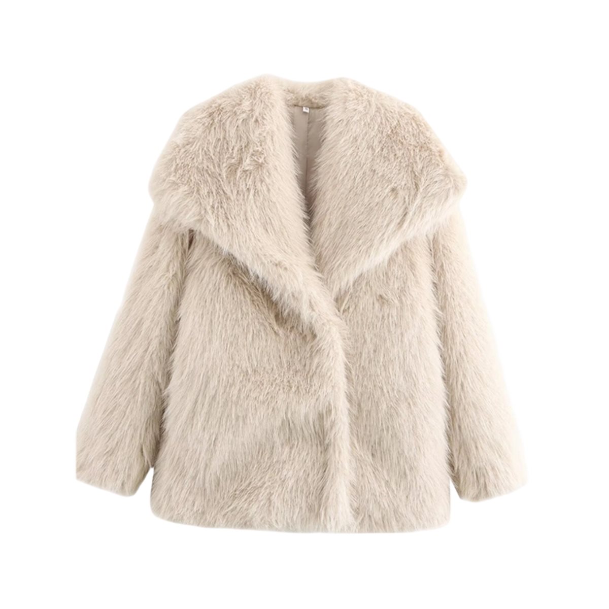 Women's Faux Fur Coat Faux Fur Jacket Long Sleeve Lapel Furry Winter ...