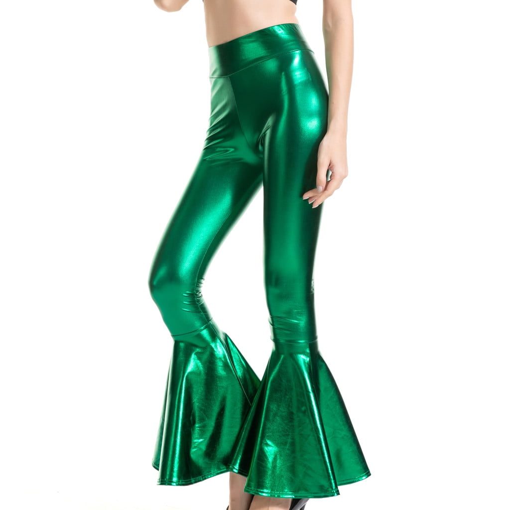 Womens Faux Leather Leggings Pants Pu Elastic Shaping Hip Push Up Black Sexy Stretchy High