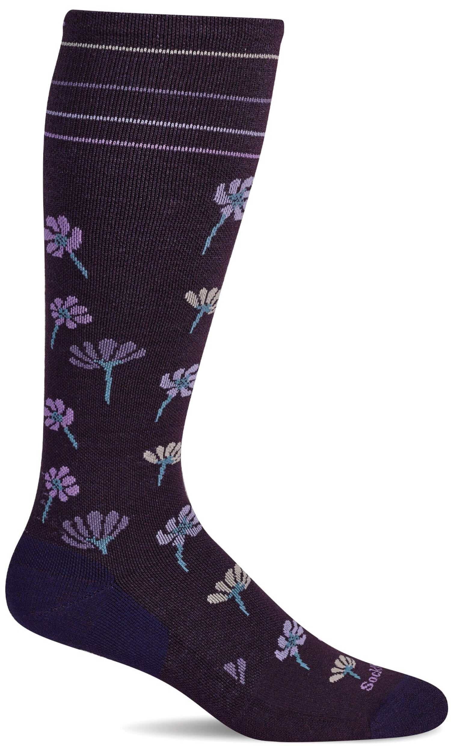 Women's Field Flower | Moderate Graduated Compression Socks - Walmart.com