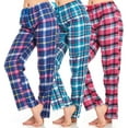 Women's Soft Plaid Flannel Pajama Pants - Comfortable, Breathable, Tear ...
