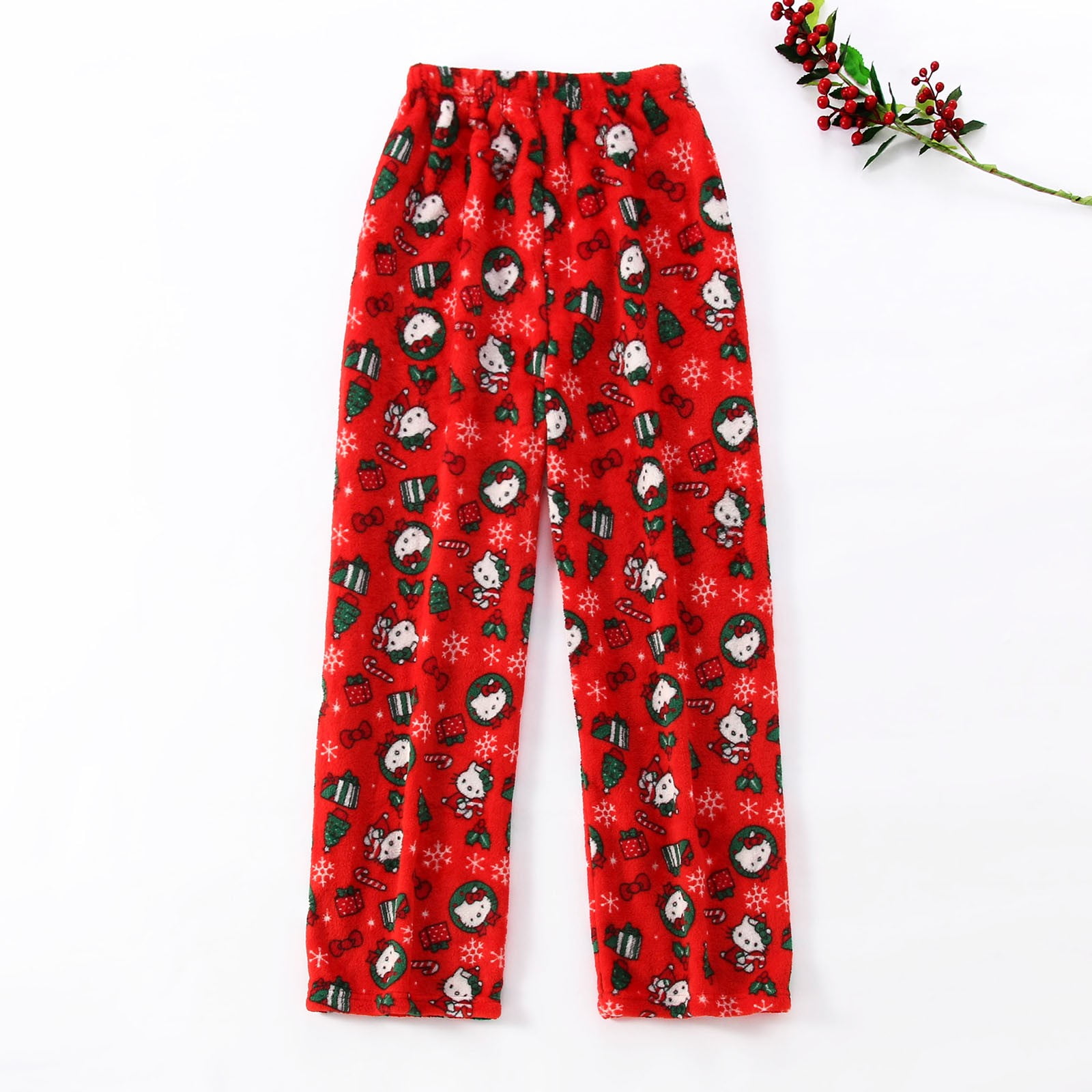 Women's Flannel Sleep Pants Anime Cartoon Lounge Autumn Winter 2025 New ...
