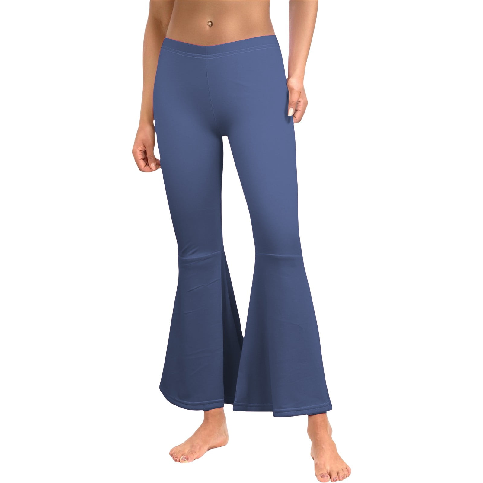 Women's Flared Leg Pants - High Waist Wide Leg Trousers, Dance & Casual ...
