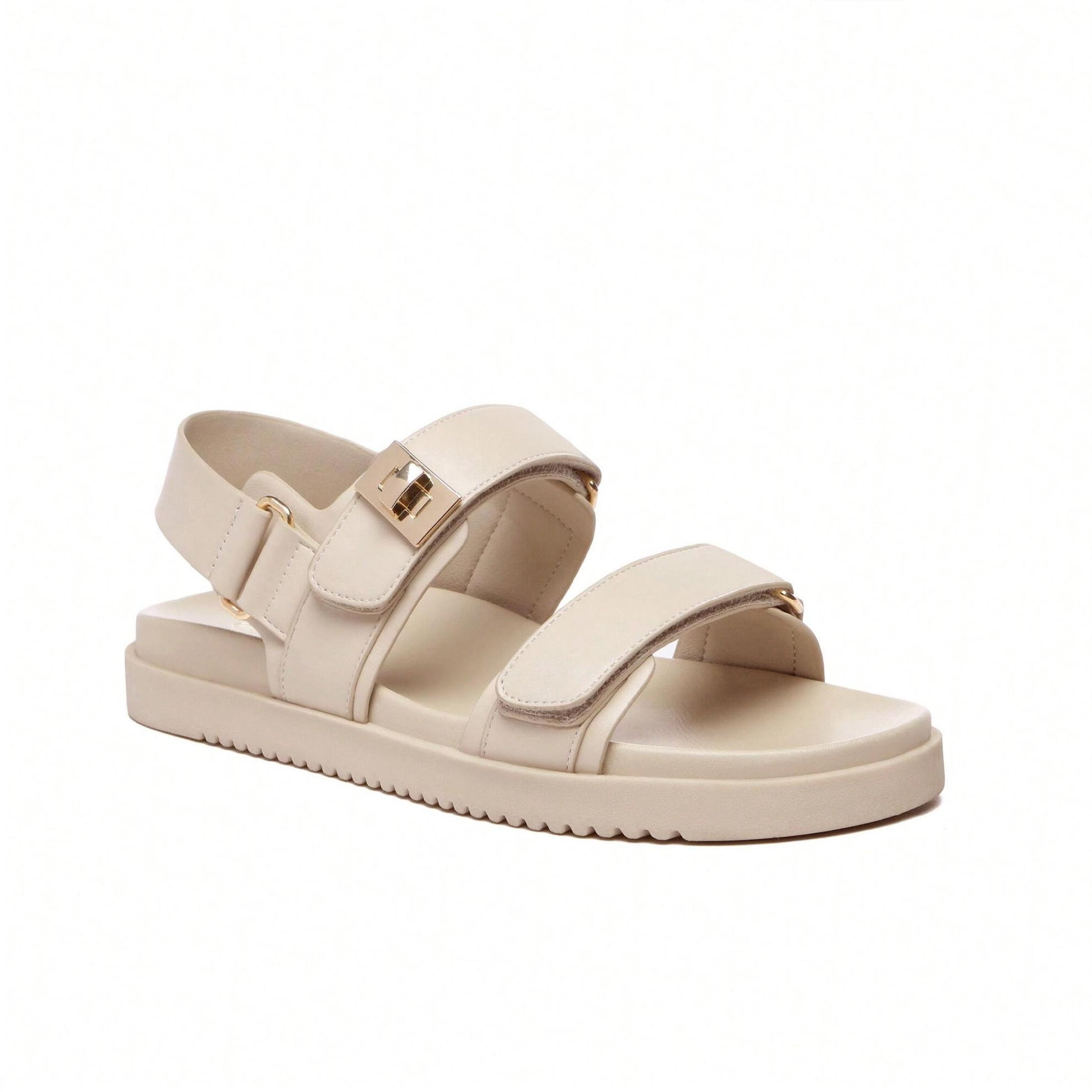 Women's Flat Casual Comfort Sandals Double Strap Slip-On Footbed Shoes ...