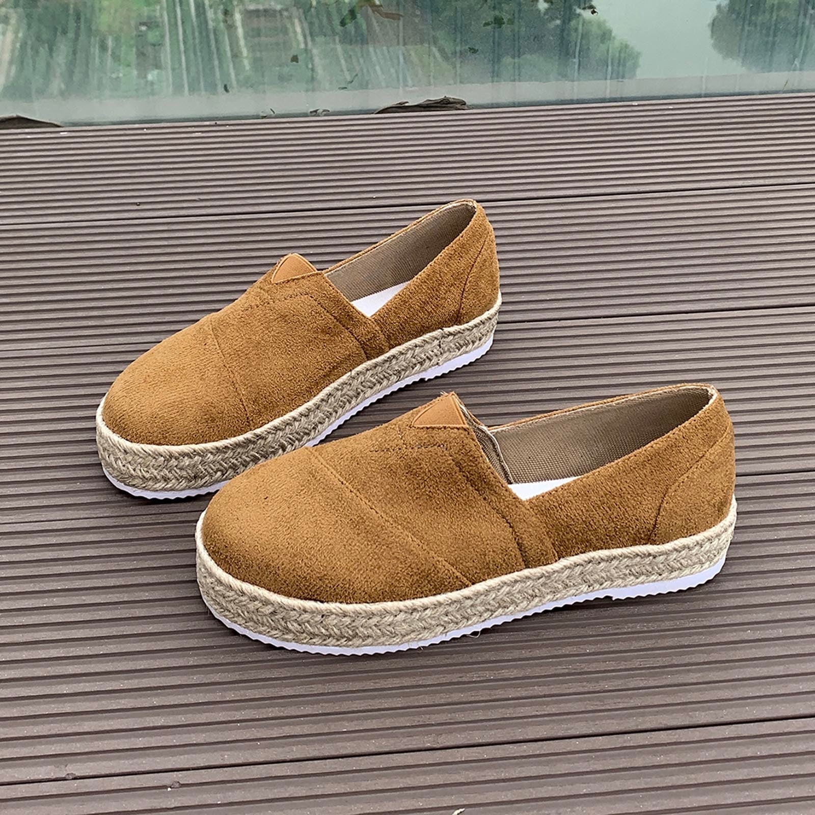 Women's Flat Comfortable Casual Shoes Solid Color Comfort Dress Shoes ...