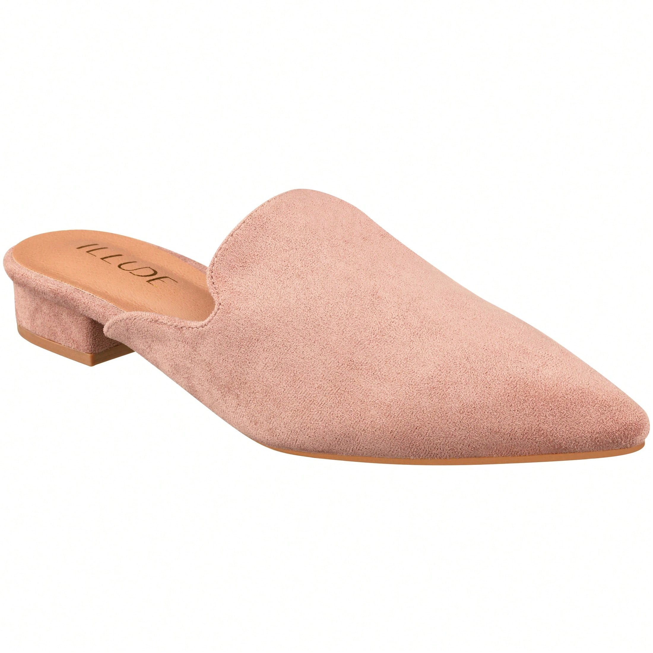 Women's Flat Mules Point Toe Loafer Mule Flats Backless Slip On Slides ...