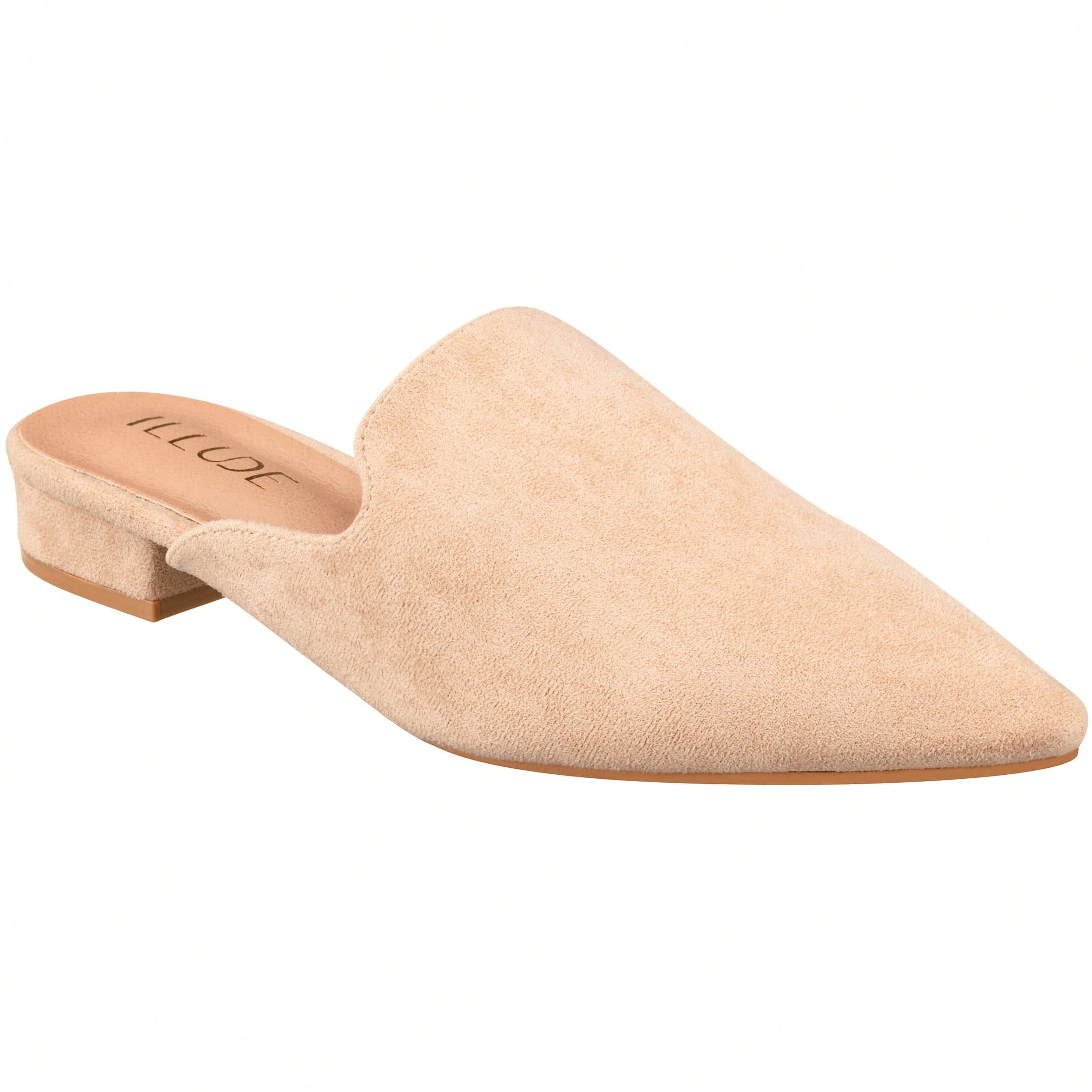 Women's Flat Mules Point Toe Loafer Mule Flats Backless Slip On Slides ...