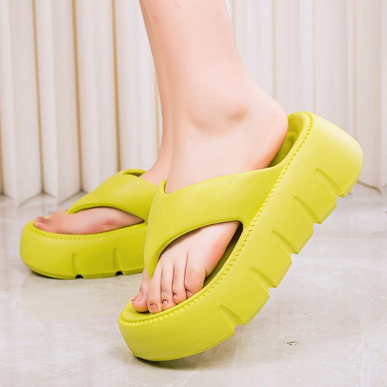 Womens Flat Slide Sandals Weave Detail Thong Sandals Braided Vamp Beach Slippers
