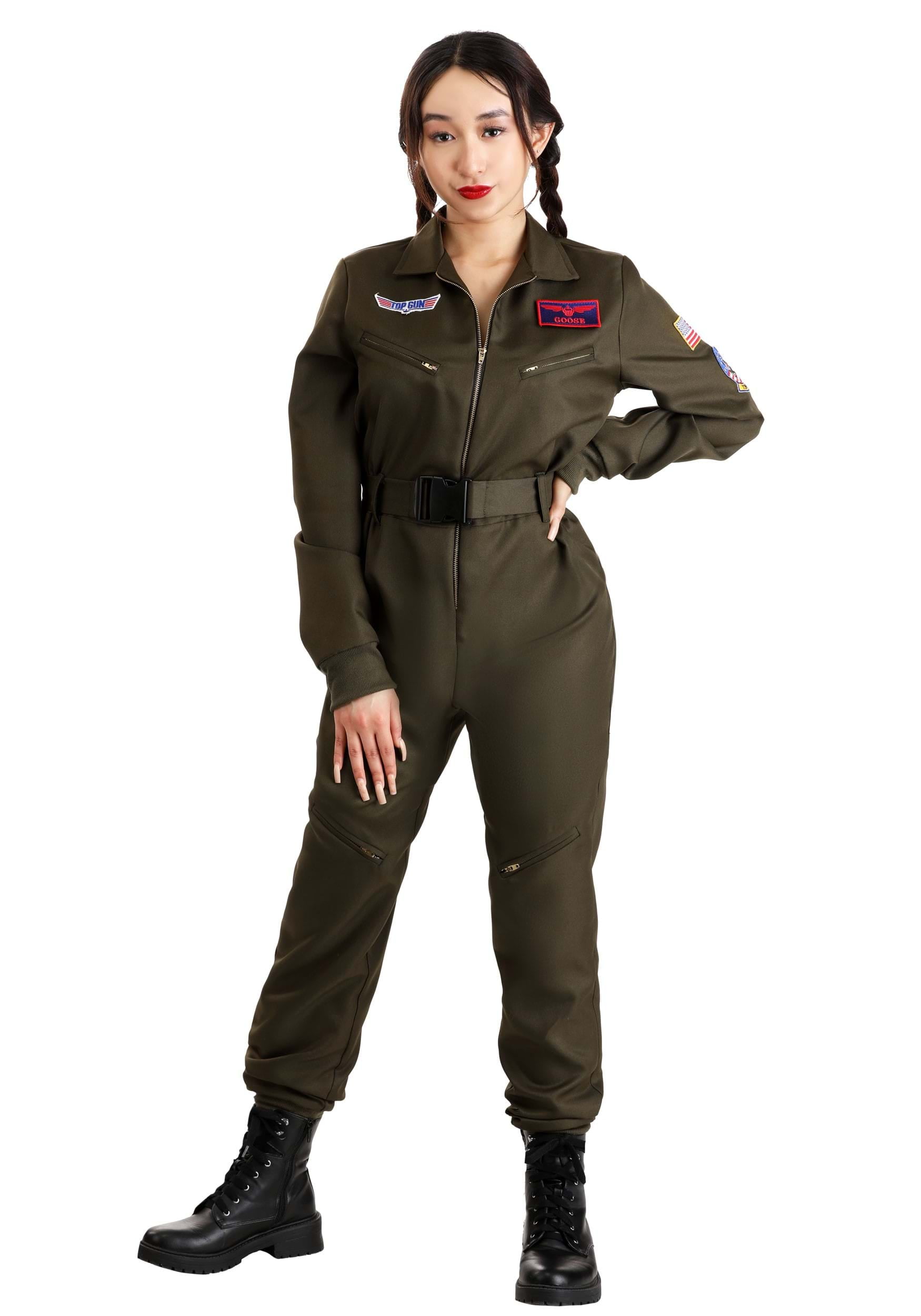 Women's Flight Suit Top Gun Costume - Walmart.com