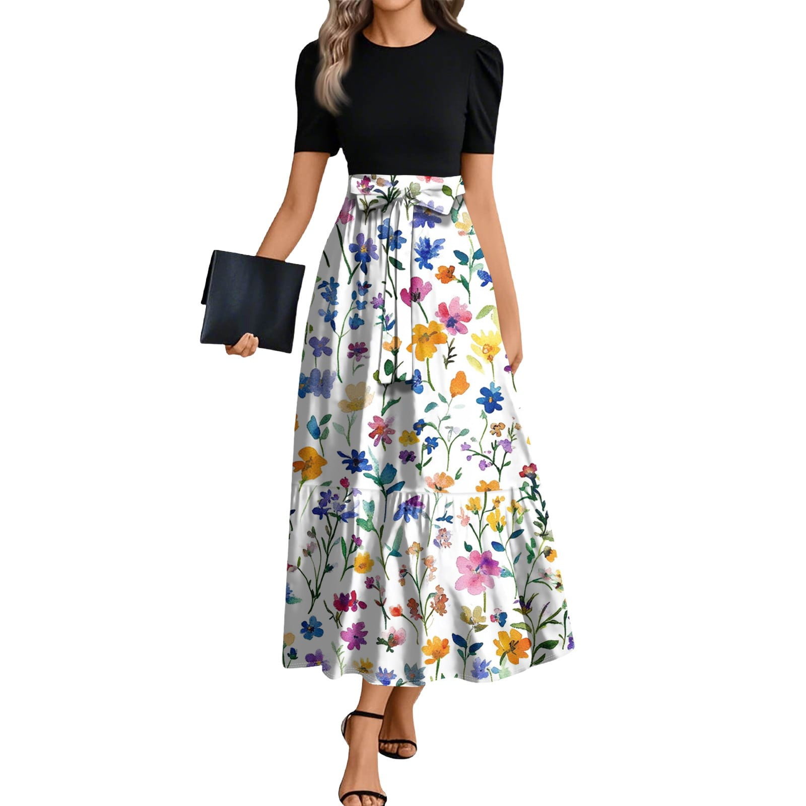 Women's Floral Casual Daily Wear Dress, Professional Dress for Women ...