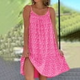 Women's Floral Casual Summer Beach Dress Sleeveless V Neck Boho Style ...