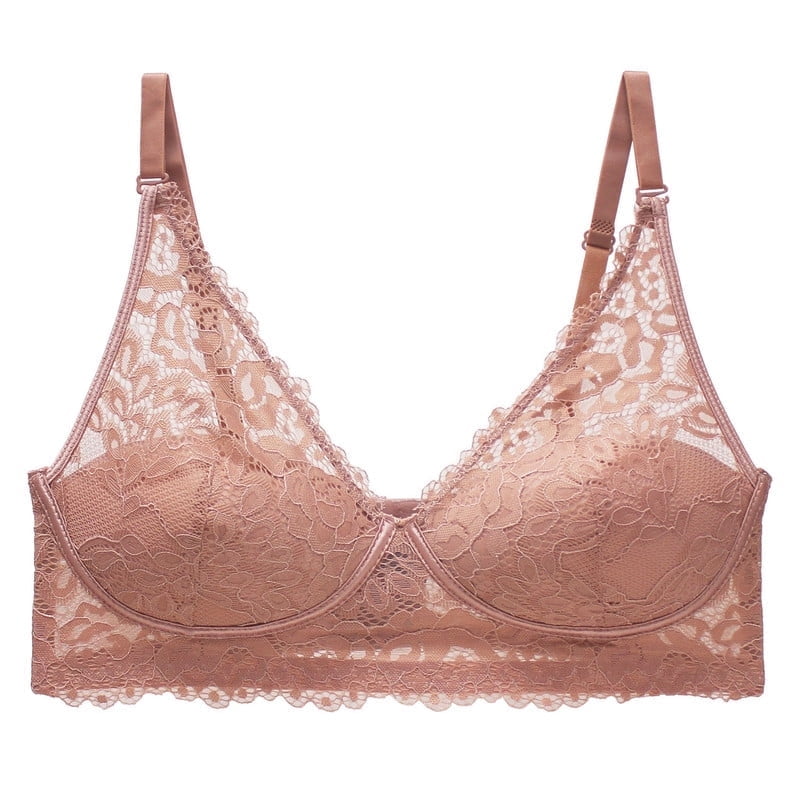 Women's Floral Lace No Wire Bra 40D - Walmart.com