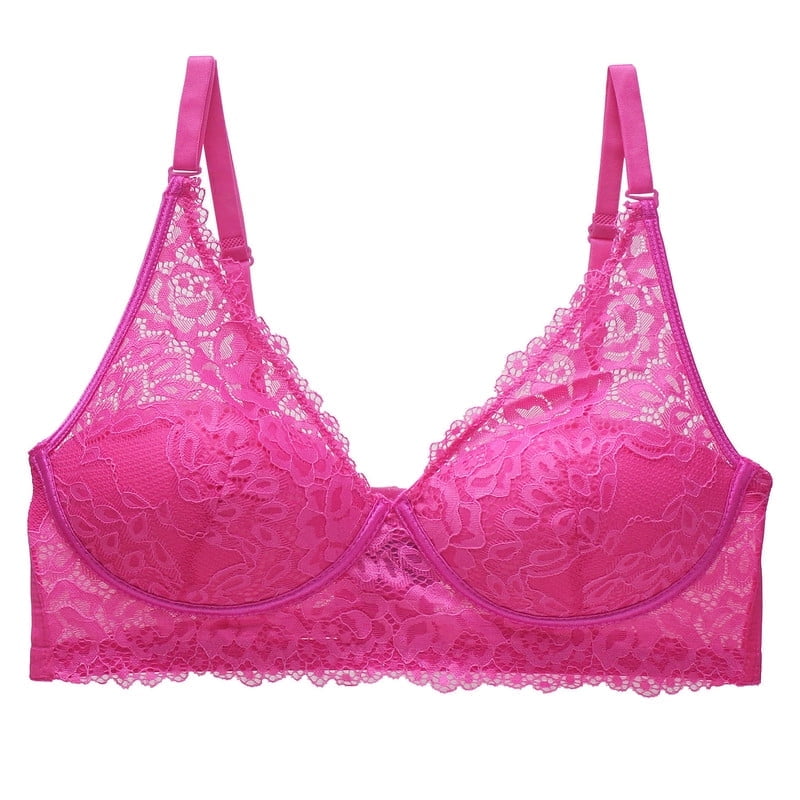 Women's Floral Lace no wire Bra 34C - Walmart.com