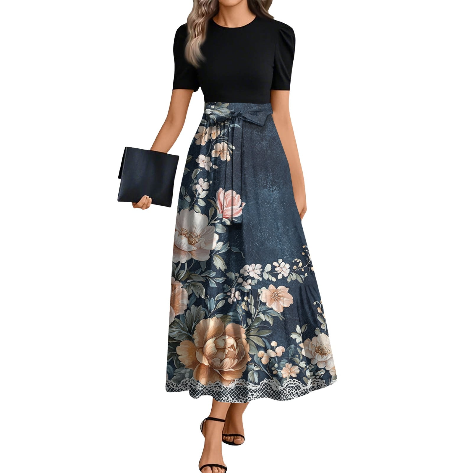 Women's Floral Maxi Dress Summer, Dresses for Women 2025 White Boho ...