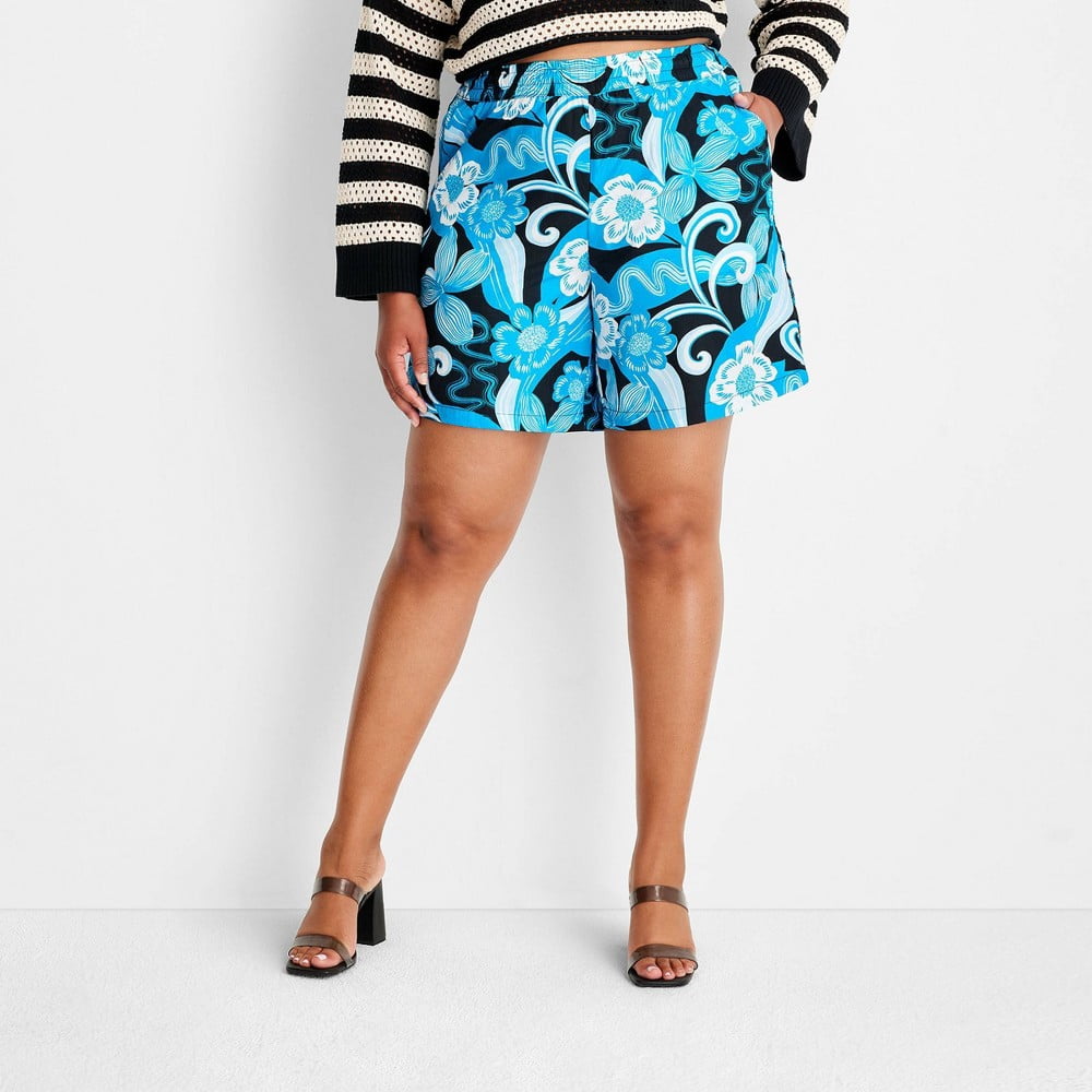 Women's Floral Print Nylon Shorts - Future Collective with Alani Noelle ...