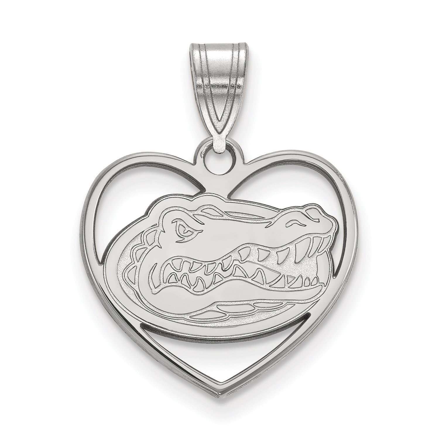 Women's Florida Gators Sterling Silver Logo Heart Pendant - Walmart.com