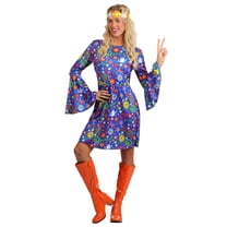 Women's Plus Size Groovy Flower Power Costume - Walmart.com