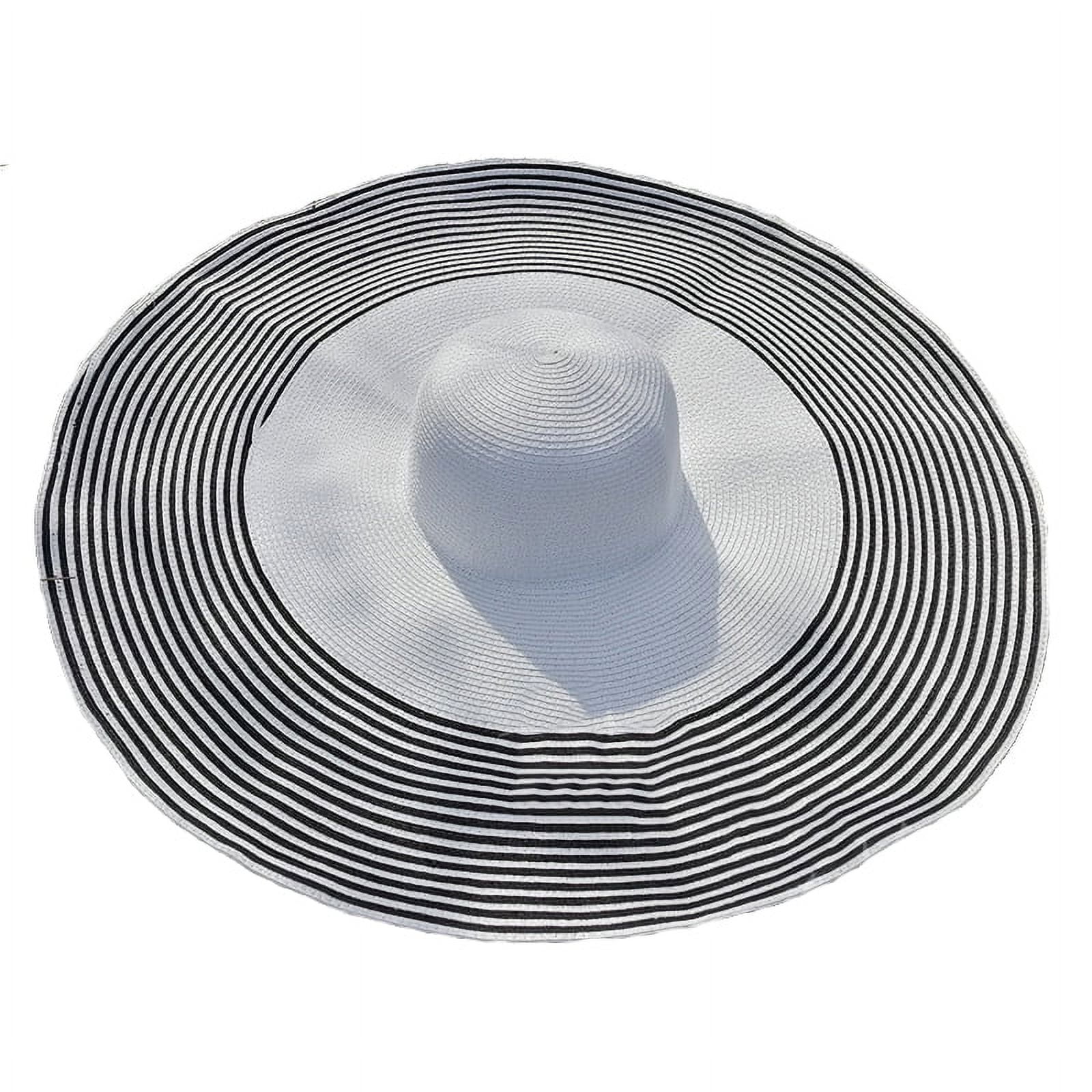Womens Folable Floppy Hat Wide Brim Sun Protection Straw Hat Summer