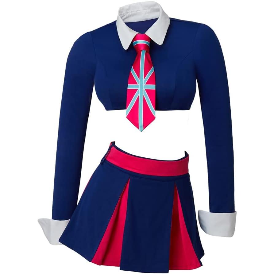 Women’s Fook Mi and Yu Twins Style Cheerleading Outfit Crop Top Mini ...